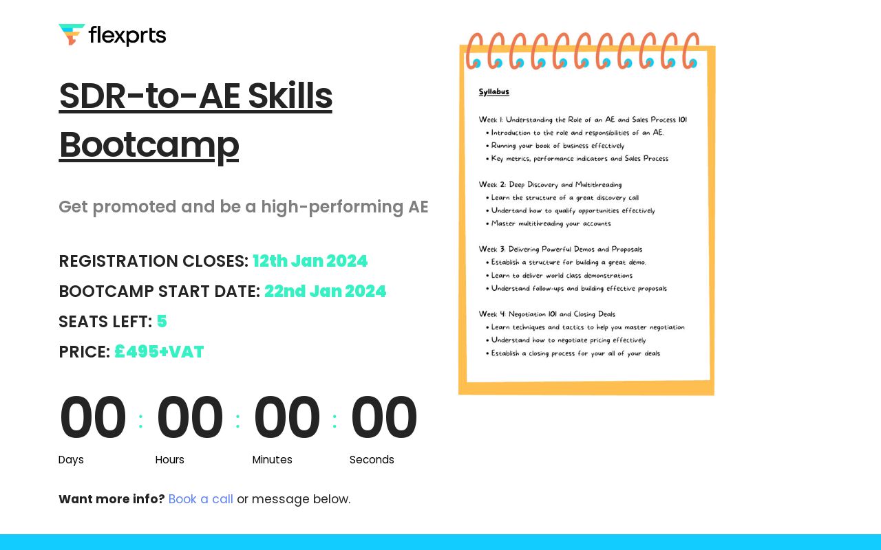 SDR to AE Skills Bootcamp